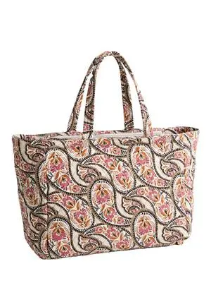 VERA BRADLEY Knollton Blooming Paisley Tote Bag - Brown/pink