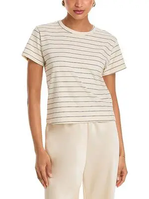 LESET The Margo Stripe Tee Natural/midnight Stripe