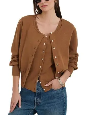 ALEX MILL Louisa Cardigan - Mochaccino