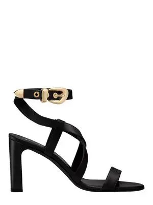 STUART WEITZMAN Buckle-embellished Crossover Sandals - Black