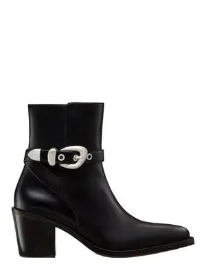 STUART WEITZMAN Maven Buckle-strap Leather Boots - Black