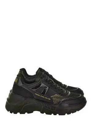 Versace Embellished Platform Sneakers - Black