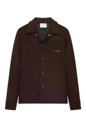 COURREGES Snap-button Shirt Jacket - Brown