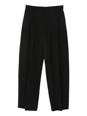 Alexander McQueen Cotton Tapered Trousers - Black