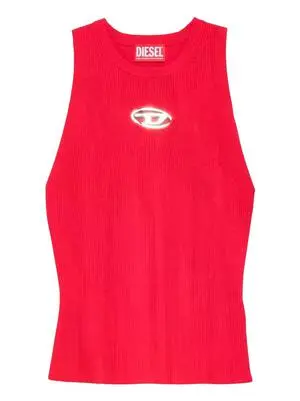 DIESEL Ribbed Sleeveless Top - Red