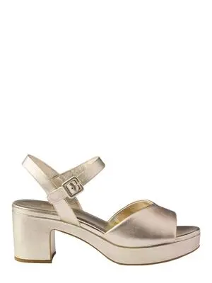 Prada 65mm Buckle-strap Platform Sandals - Gold