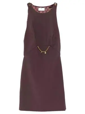Elisabetta Franchi Chain-embellished Dress - Brown