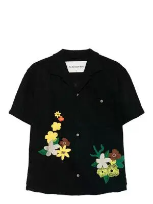 Andersson Bell Flower Embroidered Shirt - Black