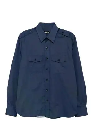 TOM FORD Military Shirt - Blue