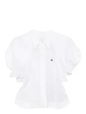 VIVIENNE WESTWOOD Puff-sleeve Collared Shirt - White