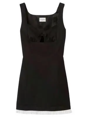 Claudie Pierlot Bow-detailed Pleated Mini Dress - Black
