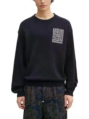 Kenzo Intarsia-logo Sweater - Blue