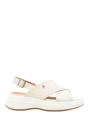 Geox 55mm Spherica Cross-strap Platform Sandals - Neutrals