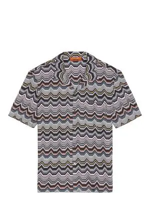 Missoni Short Sleeve Shirt In Grey - Multicolor