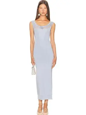 HELSA Brie Midi Dress - Sky Blue