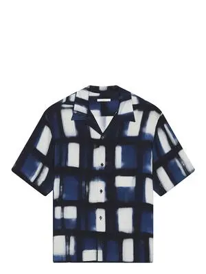 Givenchy Bowling Shirt In Blue - Dark Blue