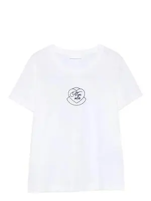 Moncler Heart-embroidered Cotton T-shirt - White