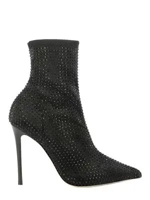 NINALILOU 105mm Crystal-Embellished Pointed-Toe Boots