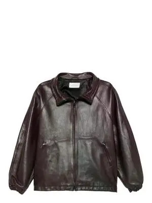 Magda Butrym Leather Zip-up Jacket - Red