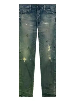 John Elliott Frayed Distressed Jeans - Blue