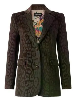 Roberto Cavalli Single-breasted Corduroy Blazer - Brown