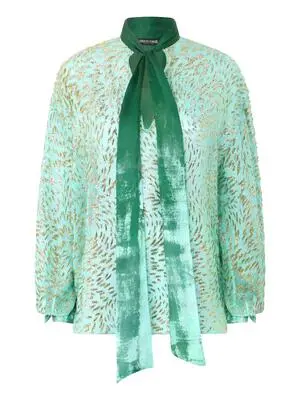 Roberto Cavalli Silk Blouse - Green