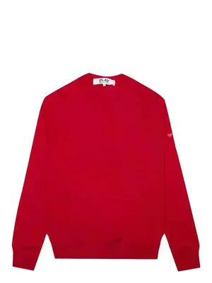 Play Comme Des Garcon Heart-embellished Sweater - Red