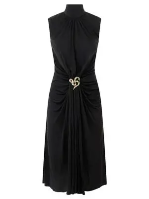 Roberto Cavalli High-neck Dress - Black