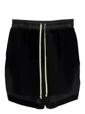 Rick Owens Drawstring Straight-hem Shorts - Black