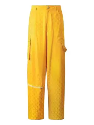 Roberto Cavalli Patterned Cargo Trousers - Yellow