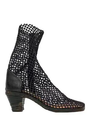 VERDURA SHOES Bitta Netted Heeled Boots - Blue