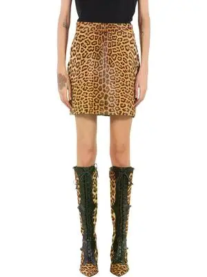 Roberto Cavalli Leopard-print Mini Skirt - Brown