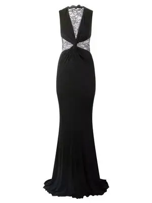 Roberto Cavalli Lace-insert Gown - Black