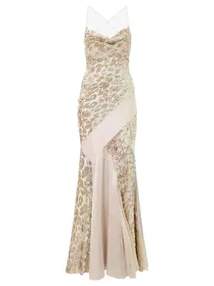 Roberto Cavalli Cowl-neck Dress - Pink