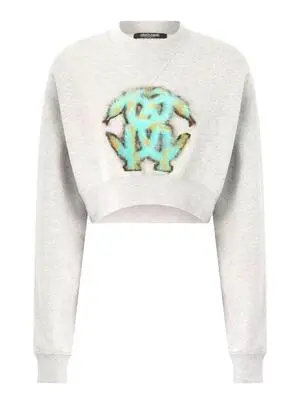 ROBERTO CAVALLI Logo Cropped Sweatshirt