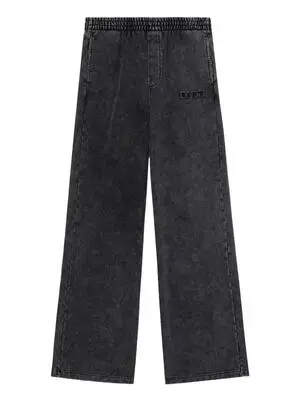 A BATHING APE Embroidered Straight Trousers - Grey