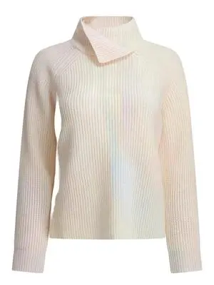 KANGRA Ribbed High-neck Cashmere Sweater - Neutrals