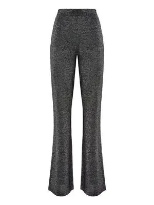 Missoni Metallic-effect Flared Trousers - Grey
