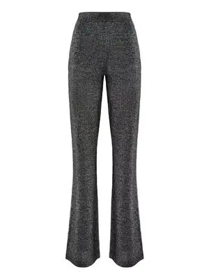 Missoni Metallic-effect Flared Trousers - Grey