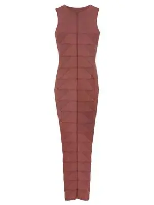 Rick Owens Knitted Sleeveless Midi Dress - Brown