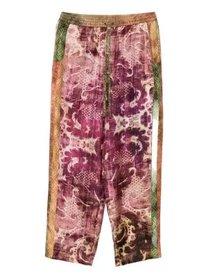 PIERRE-LOUIS MASCIA Patterned Trousers - Purple