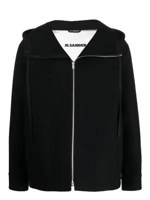 JIL SANDER Virgin Wool Outerwear - Black