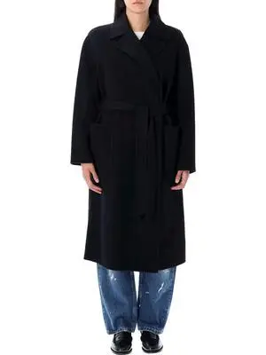 Polo Ralph Lauren Double-faced Wool Wrap Coat - Black
