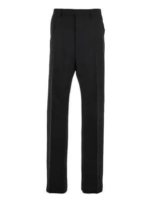 Rick Owens Geth Tailored Wool Trousers - Black