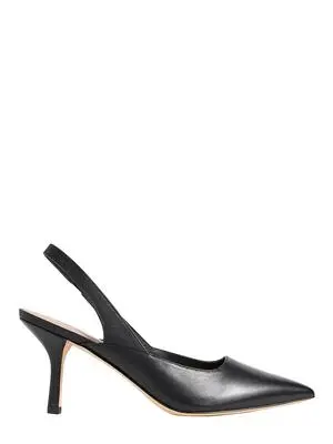 STUART WEITZMAN Zuri 75 Leather Slingback Pumps - Black