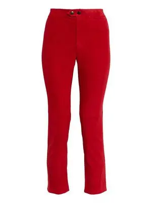 Isabel Marant Mofira Cropped Suede Slim-leg Pants - Red