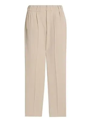 Brunello Cucinelli Crepe Slim-leg Pants - Beige