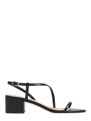 STUART WEITZMAN Aliza 50 Leather Slingback Sandals - Black
