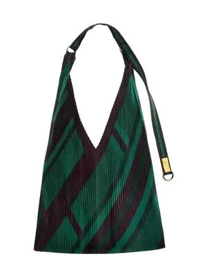 MULTITUDES BAGS Pleated Geometric-pattern Tote - Green
