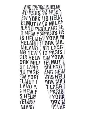 Helmut Lang All-over Logo-print Track Pants - White
